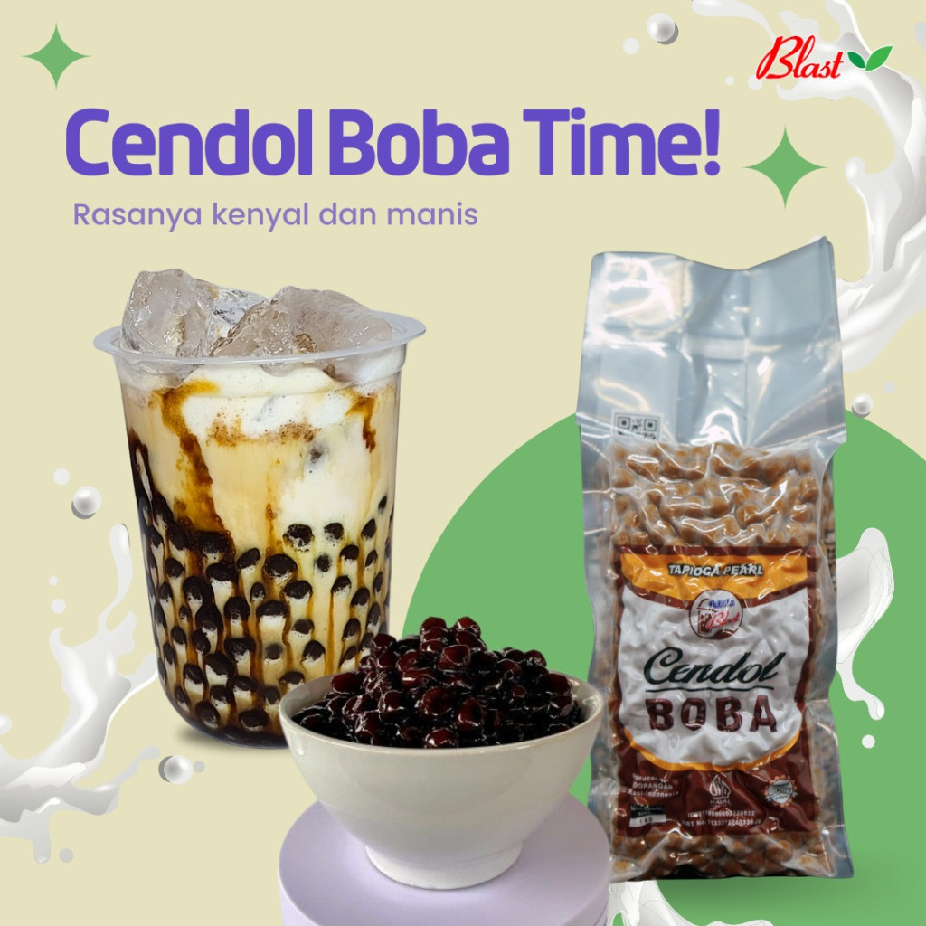 Jual CENDOL BOBA 1 KG - Boba Hitam - Tepung TAPIOCA PEARL - Bubble ...