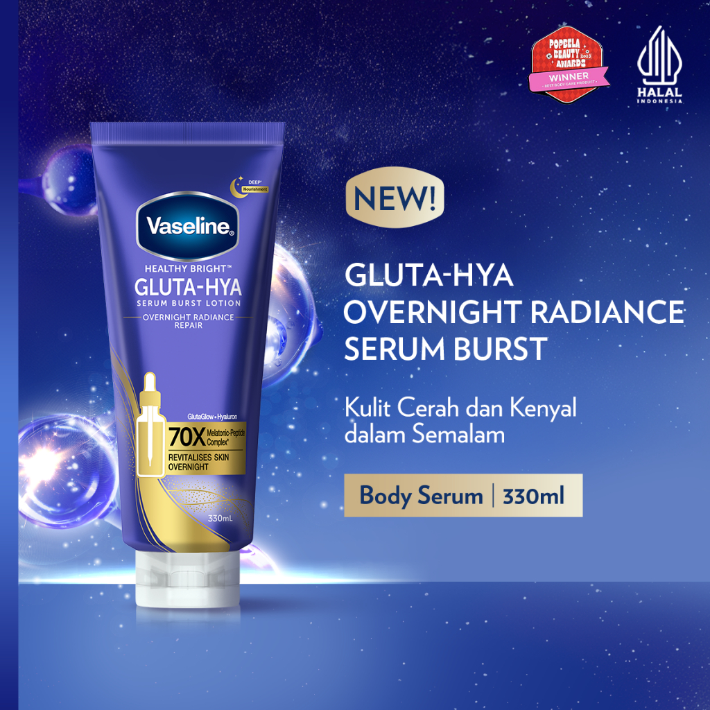 Jual VASELINE Gluta-Hya Body Serum Overnight Radiance Repair 330 mL ...
