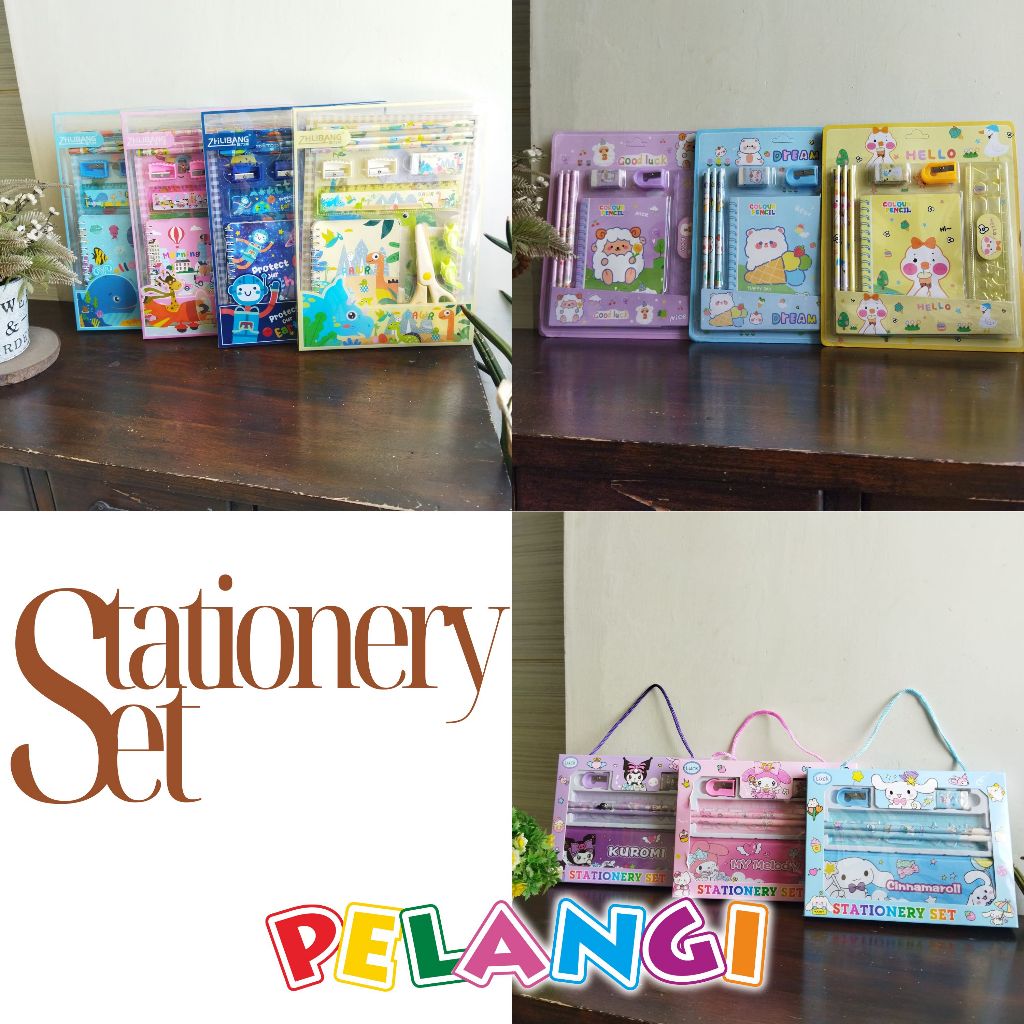Jual PELANGI Stationery set | Paket Alat Tulis | Gift Set Stationery ...