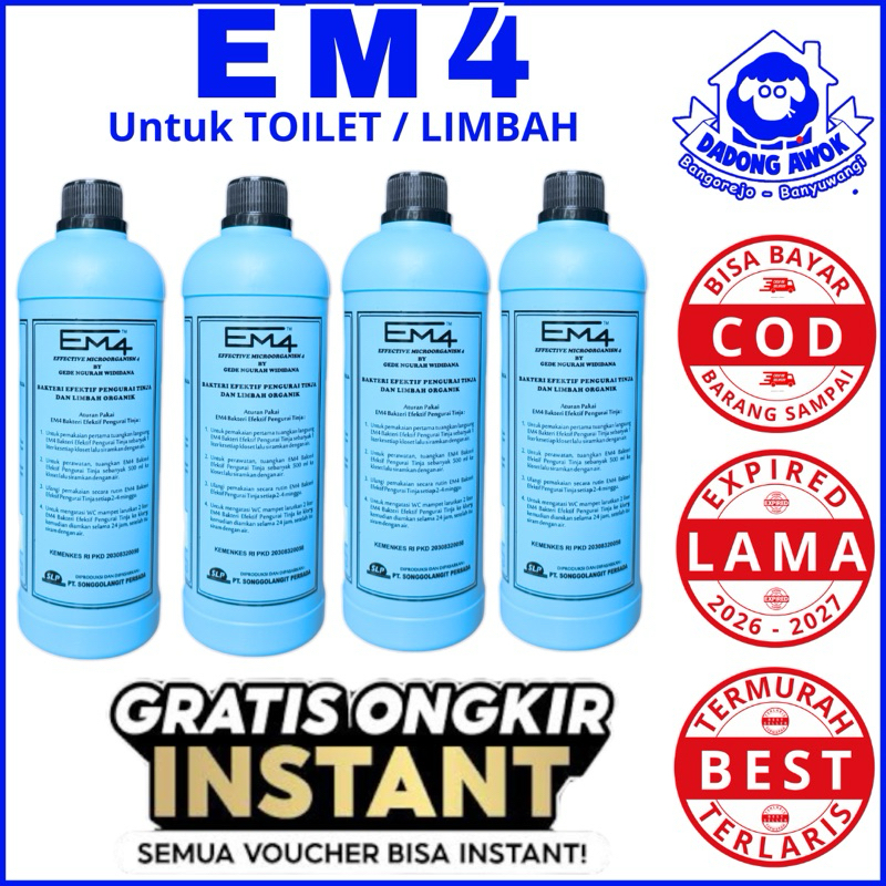Jual EM4 TOILET 1 L - EM4 LIMBAH DAN TOILET - EM4 WC - EM4 BIRU - EM4 ...