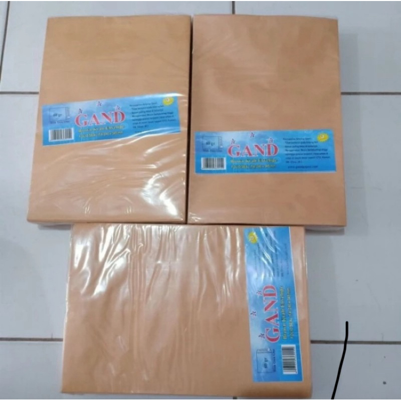 Jual GAND Amplop Coklat Ukuran F4 Folio Dengan PEREKAT Original (1 PACK ...