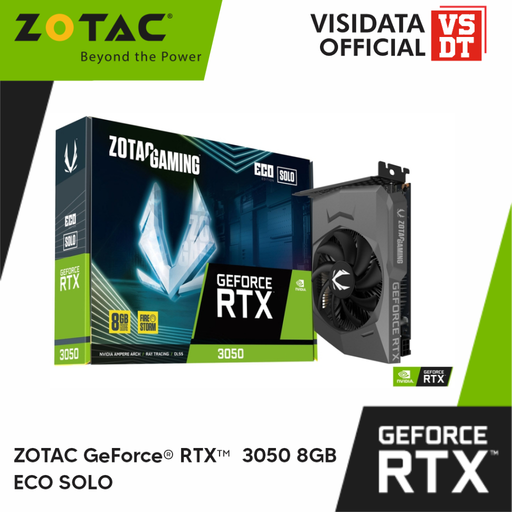 Jual ZOTAC GAMING GeForce RTX 3050 ECO SOLO 8GB GDDR6 Single Fan ...