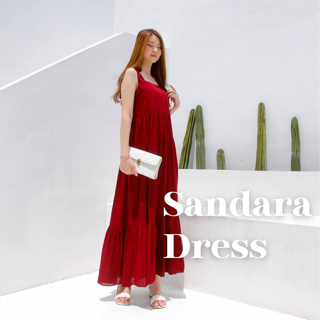 Jual VELOVE - V948 Sandara Dress - 10 COLOR & 2 SIZE | Shopee Indonesia