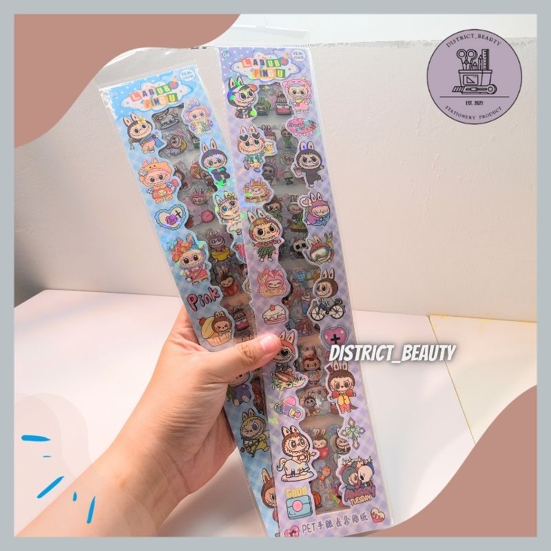 Jual STIKER LABUBU PANJANG STIKER CUTE LUCU LABUBU PVC DECO STIKER ...