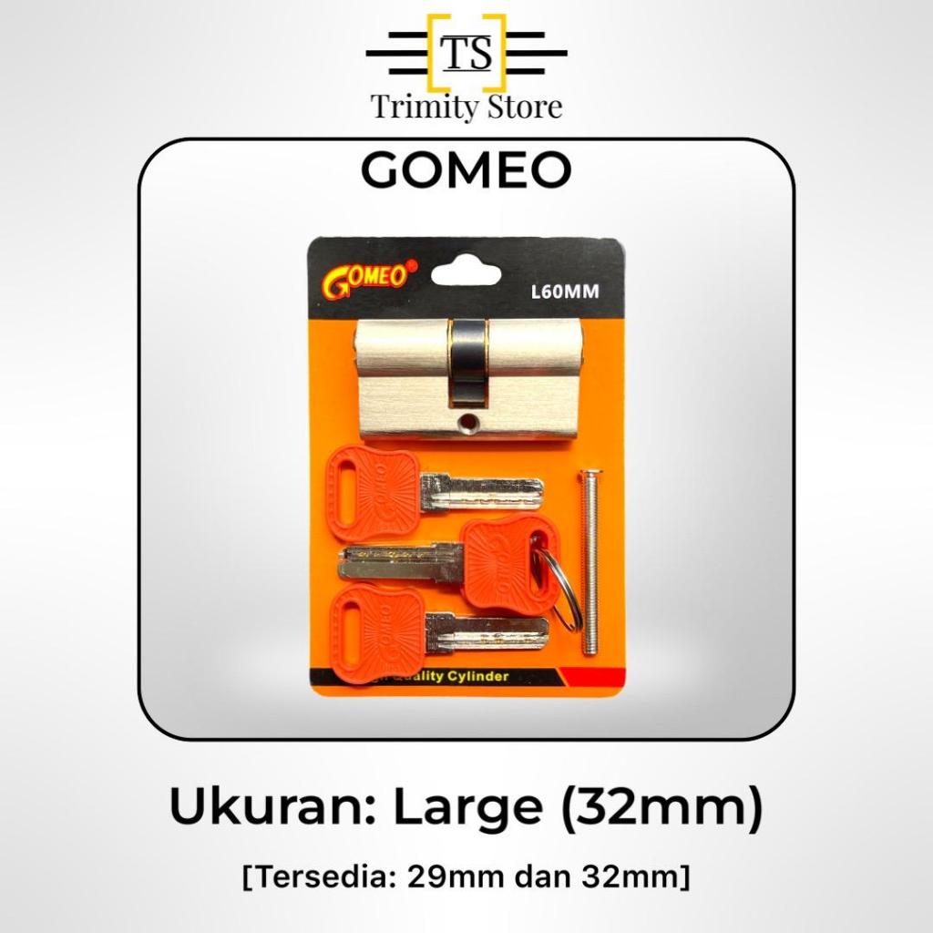 Jual GOMEO Silinder Kunci Pintu Kuningan 60MM Ukuran Large 32 mm ...