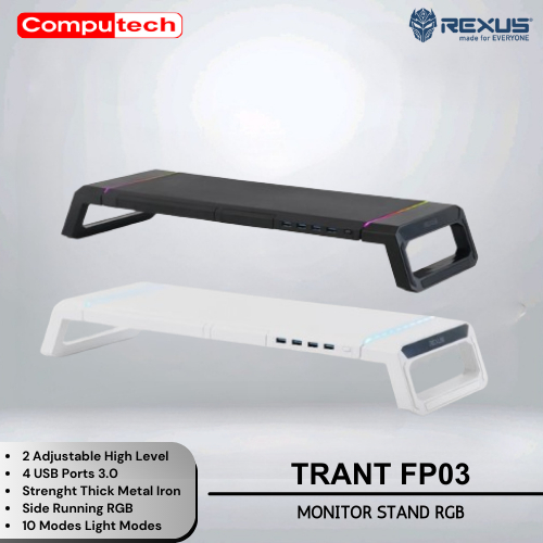 Jual Rexus Monitor Stand RGB Trant FP03 - REXUS Tran FP 03 | Shopee ...