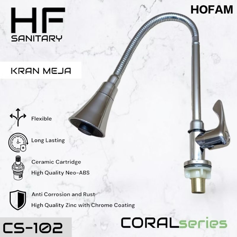 Jual PANTES INDONESIA HF Sanitary Kran Angsa Flexible Meja TEROMPET ...