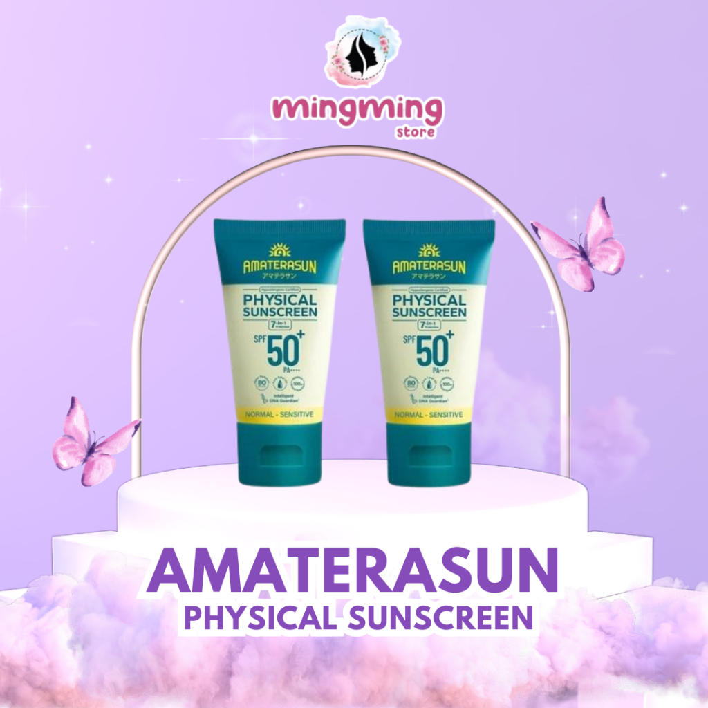 Jual AMATERASUN [REAL SPF Certified] Physical Sunscreen SPF 50+ PA++++ Sunscreen Wajah Pelindung ...