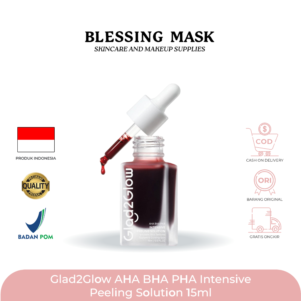 Jual Glad2Glow Peeling Solution - 15mL | AHA BHA PHA INTENSIVE | Scrub & Peel Wajah | Shopee ...