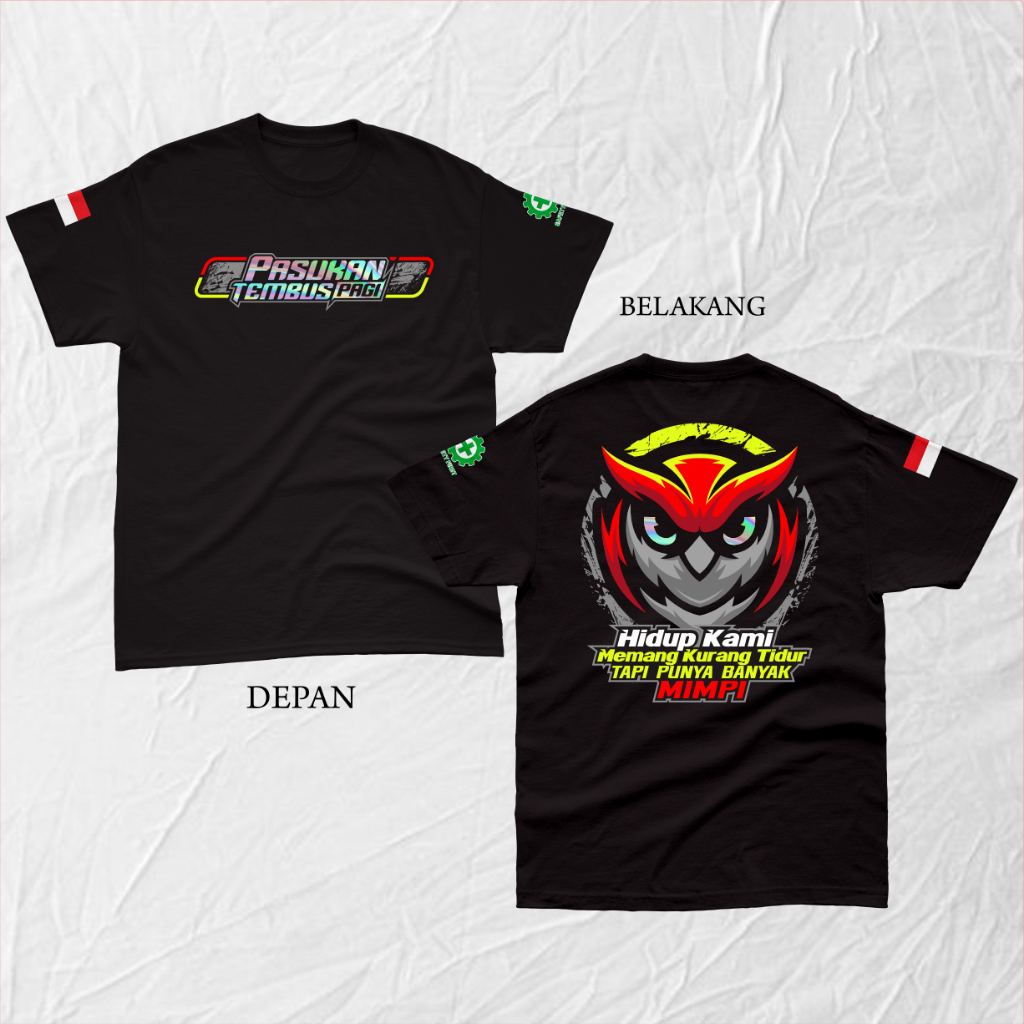 Jual KAOS TEMBUS PAGI VOL 2. SABLON HOLOGRAM RAINBOW (Tebal Bahan ...