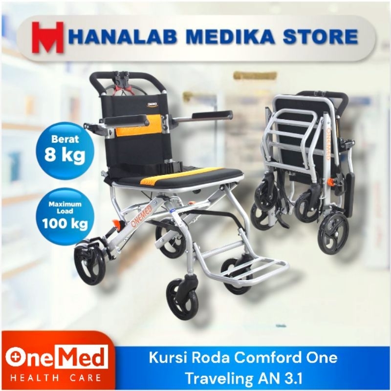 Jual ONEMED Kursi Roda Travel Comfort One 30 AN 3.1 Onemed | Shopee ...