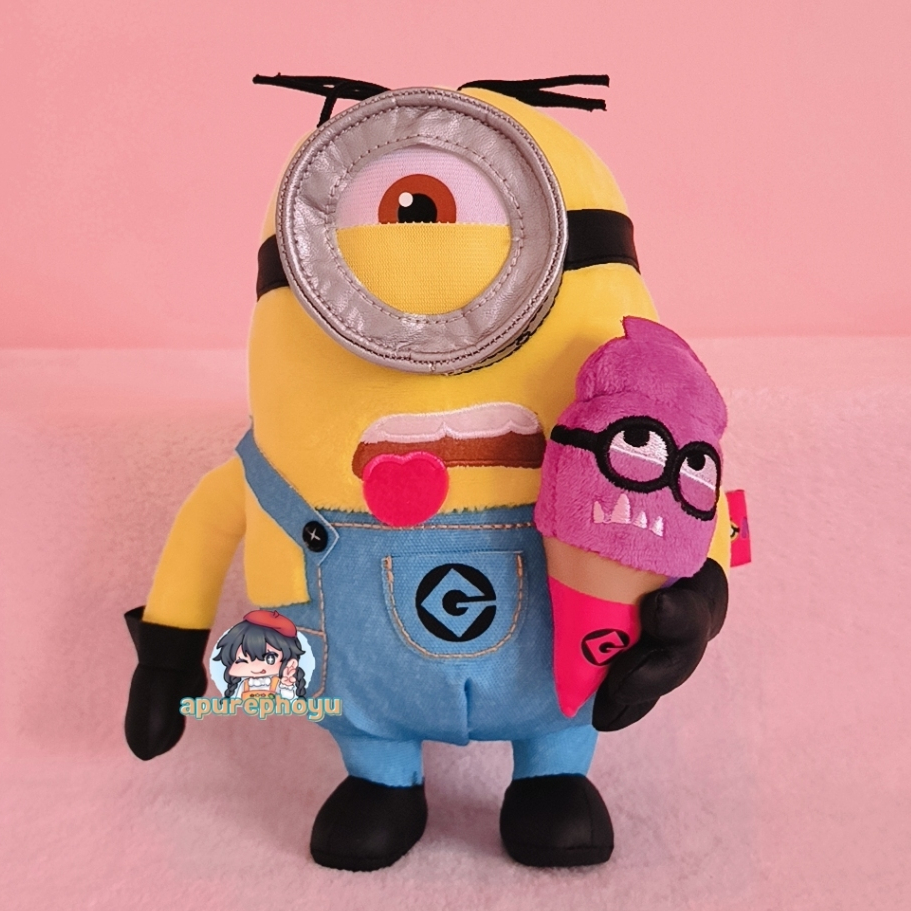 Jual Boneka Despicable Me Minions Stuart Eating Ice Cream Minions Bites ...