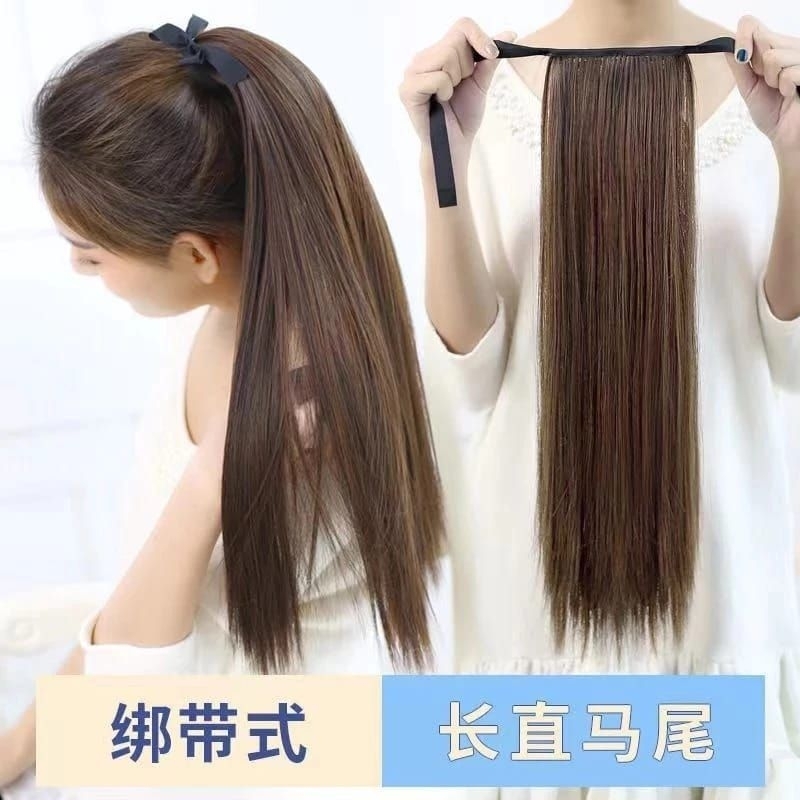 Jual {BG} Ikat Rambut Palsu Model Lurus Panjang 45cm / Rambut Palsu ...