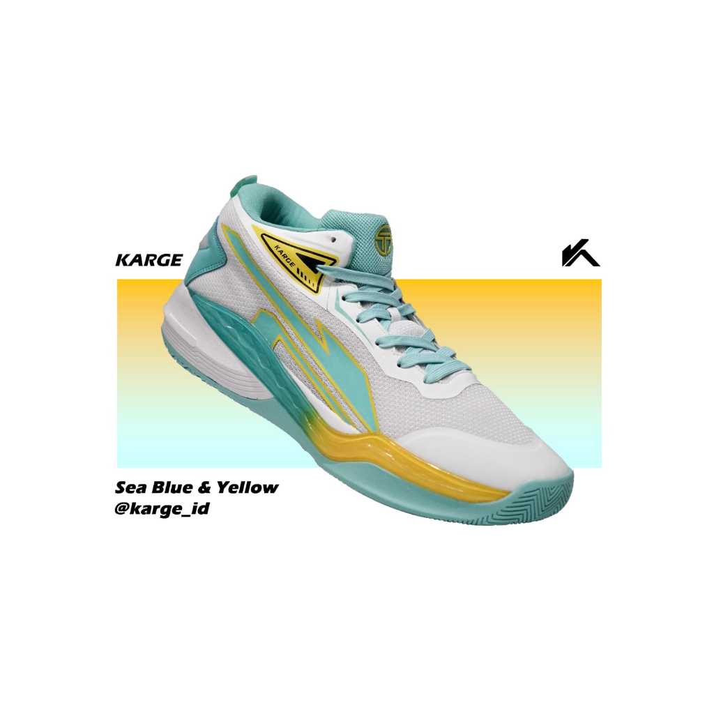 Jual Karge sepatu voli || Mandau || green tosca & white || sepatu voli ...