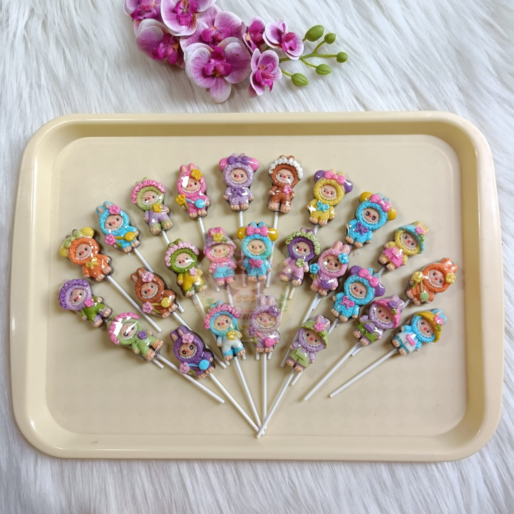 Jual .Coklat Lollipop Karakter Labubu Viral Murah Lucu Unik ( DS Bgr ...