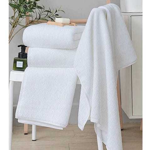 Jual Handuk Mandi Polos Putih Dewasa Import | Bath Towel Hotel Lembut ...