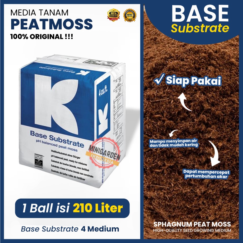 Jual PEAT MOSS BASE SUBSTRATE KLASMANN 1 BALL 210 LITER BIRU media tanam karnivora peatmoss ...