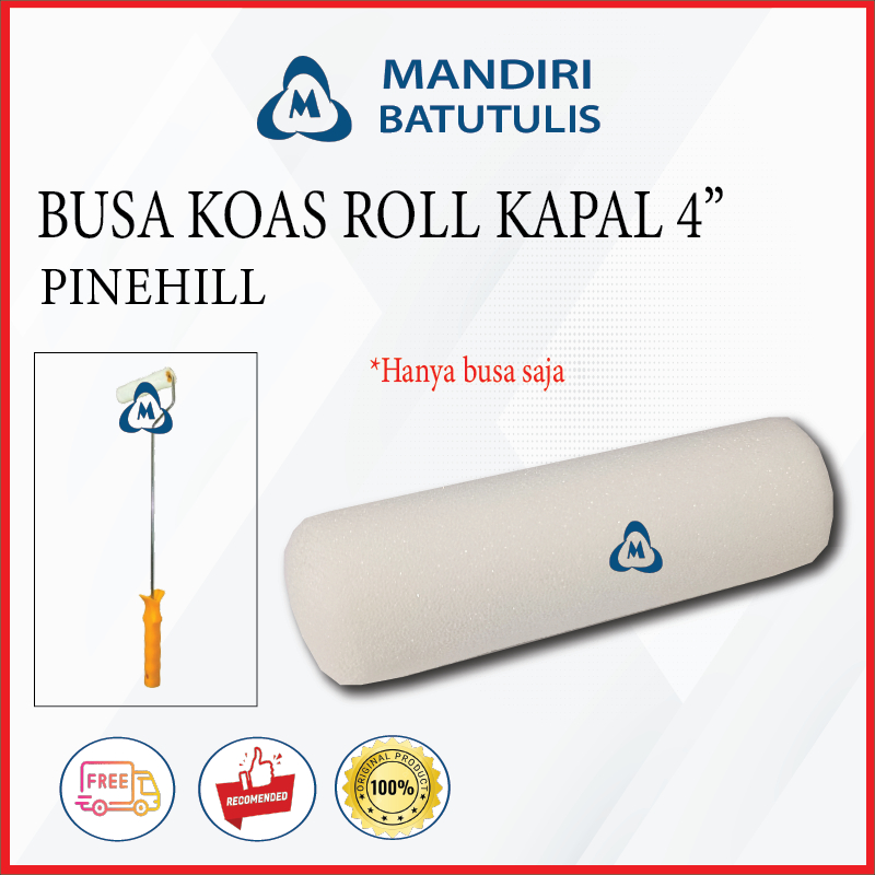 Jual Bulu Koas Roll Kapal Busa PINEHILL 4" - Isi Busa Kuas Rol Kecil ...