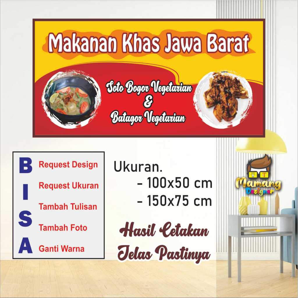 Jual Spanduk Banner Custom Makanan Khas Jawa Batagor dan Soto Bogor bb ...