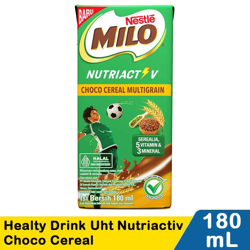 Jual milo susu uht choco cereal multigrain 180ml | Shopee Indonesia