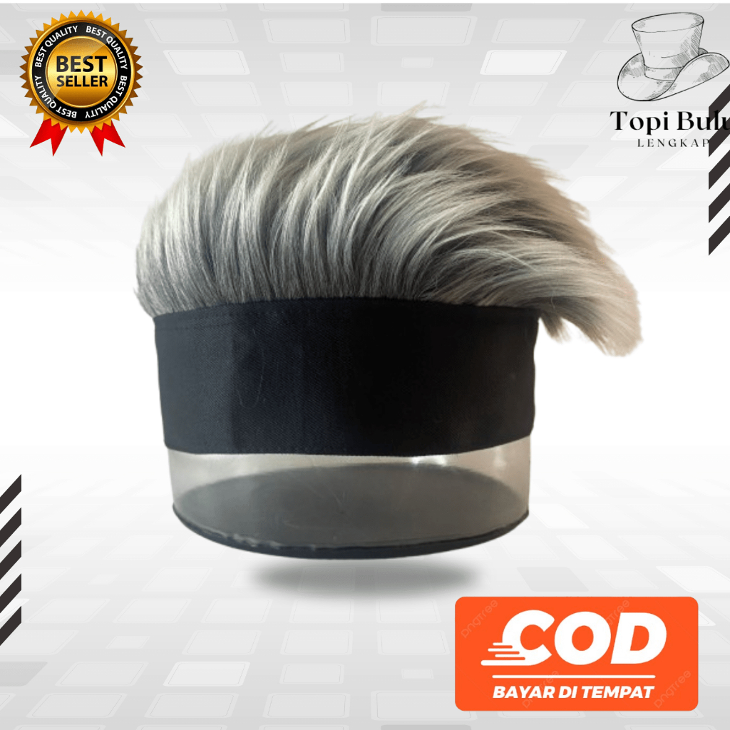 Jual Topi Bulu, Topi Rambut Palsu Pria, berbahan premium Topi Wig, Topi ...