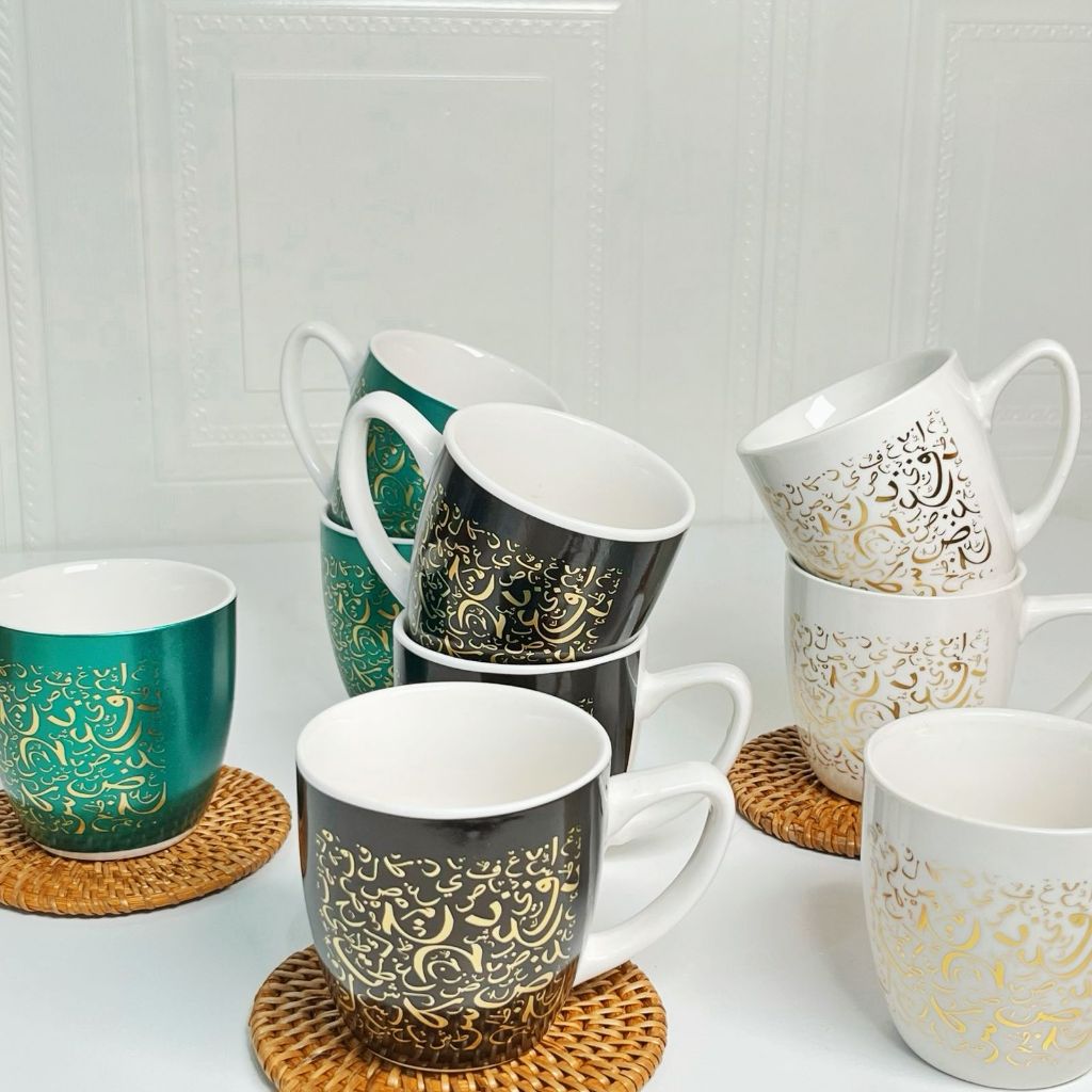 Jual Cangkir Arab Set 3 Pcs / Cangkir Kopi / Teh / Gelas Keramik Mewah ...