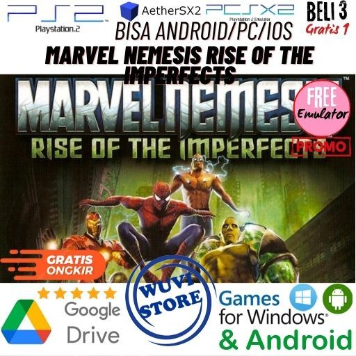 Jual PS 2 Marvel Nemesis Rise of The Imperfects | Bisa di PC / Android ...