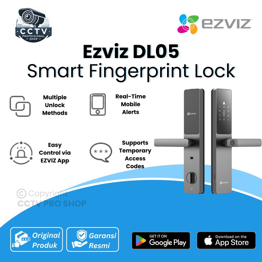 Jual Ezviz akses kontrol / Access Control DL05 Smart Fingerprint Lock ...