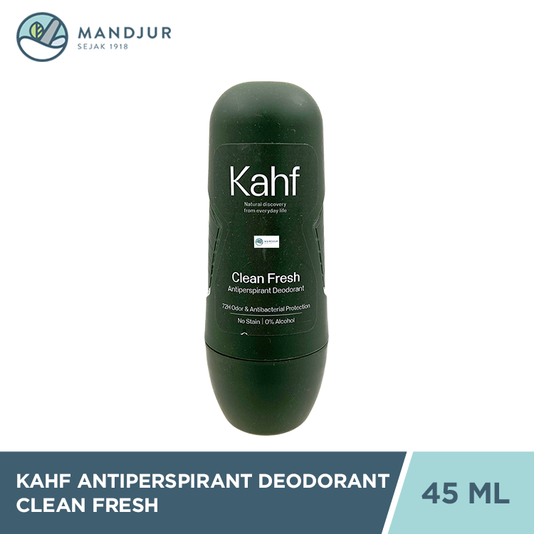 Jual Kahf Clean Fresh Antiperspirant Deodorant 45 mL - Melawan Bakteri ...