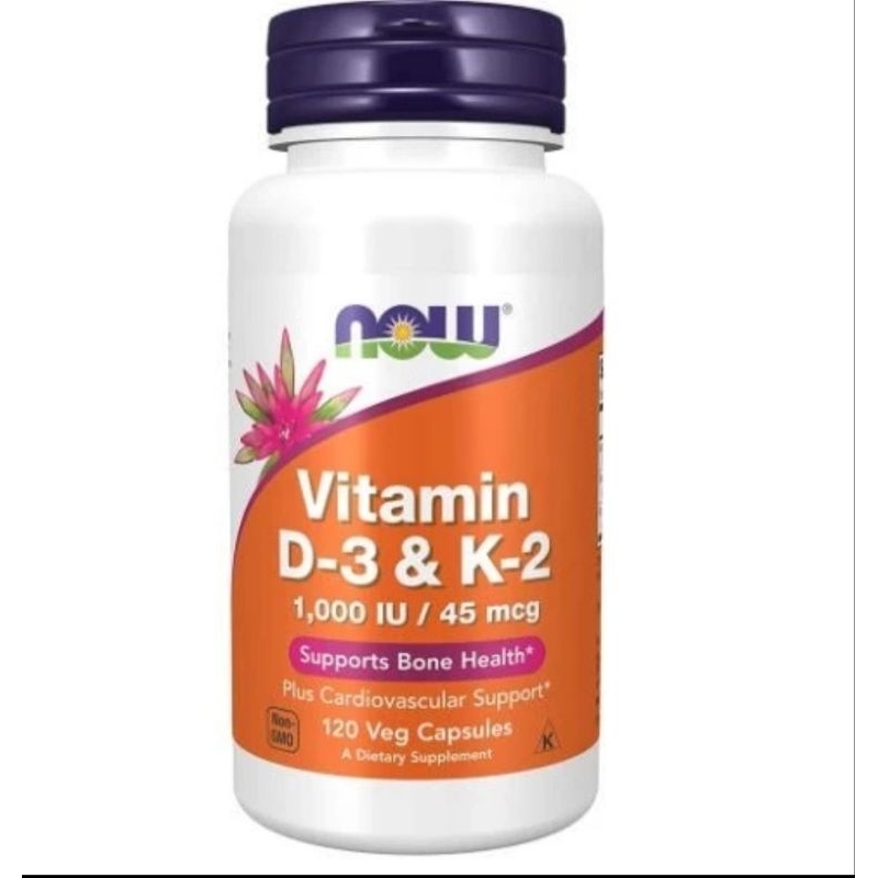 Jual Now foods Vitamin D-3 & K-2 1000IU 1000 IU 120 Veg Capsules D3 dan ...