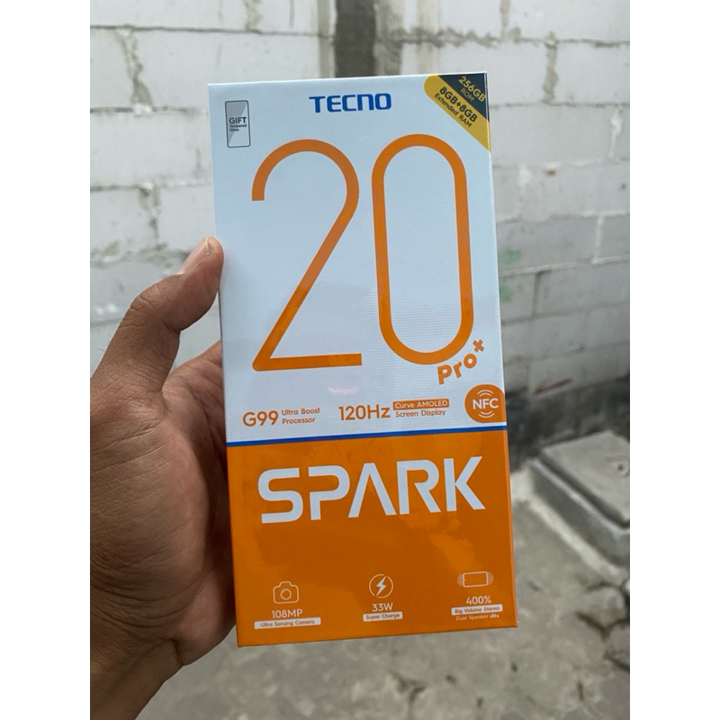 Jual TECNO SPARK 20 Pro+ NFC 8/256 New Segel - Garansi Resmi | Shopee Indonesia