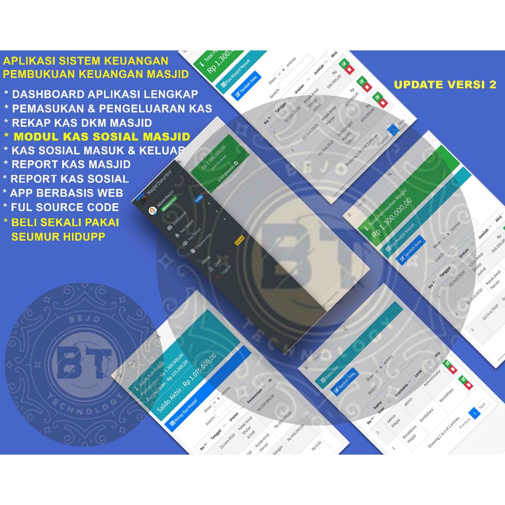 Jual APLIKASI WEB SOURCE CODE KAS PENCATATAN KEUANGAN MASJID GRATIS ...