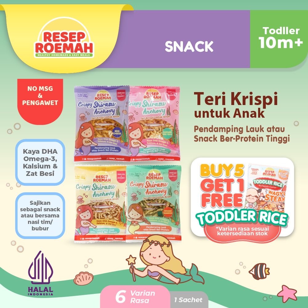 Jual TERI CRISPY MPASI / Praktis Dalam Sachet / Snack Sehat Mpasi / No ...