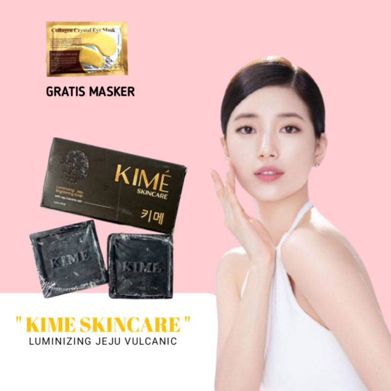 Jual Kime skincare - sabun black luminizing Jeju vulcanic ( 2 sabun ...