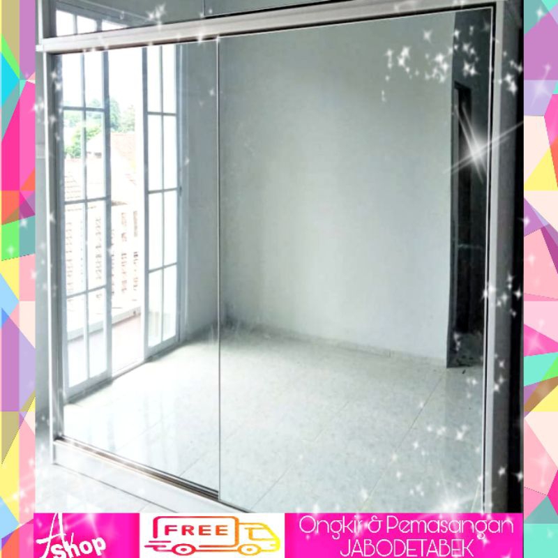 Jual Lemari pakaian sliding door 2 pintu 200x50x200 premium. lemari ...