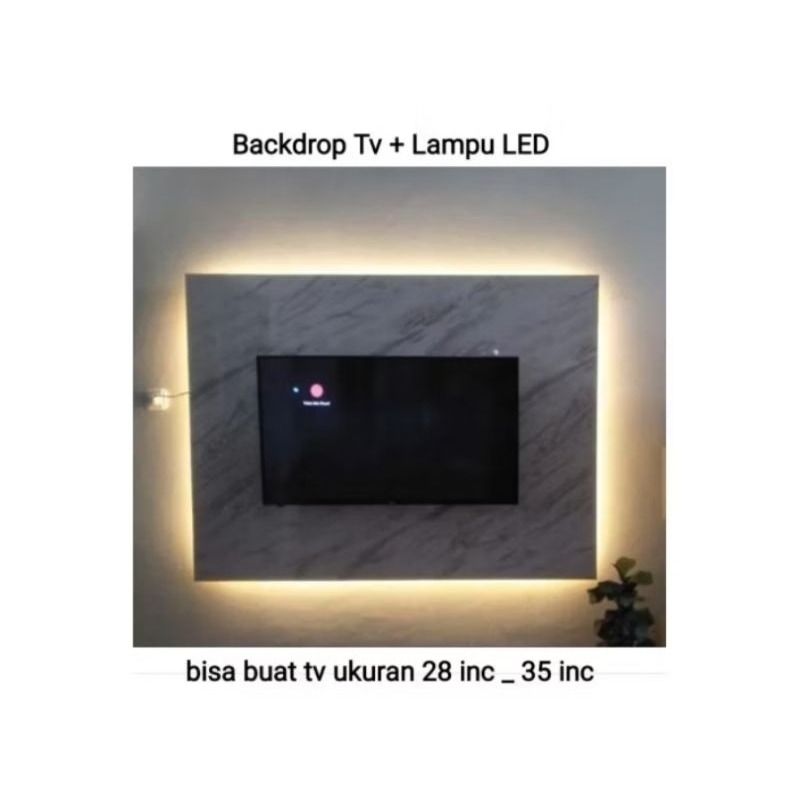 Jual Backdrop tv lampu led minimalis | Shopee Indonesia