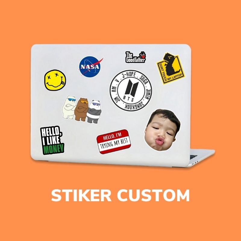 Jual Sticker Custom Desain Foto / Gambar / Logo Sendiri - Bahan Stiker ...