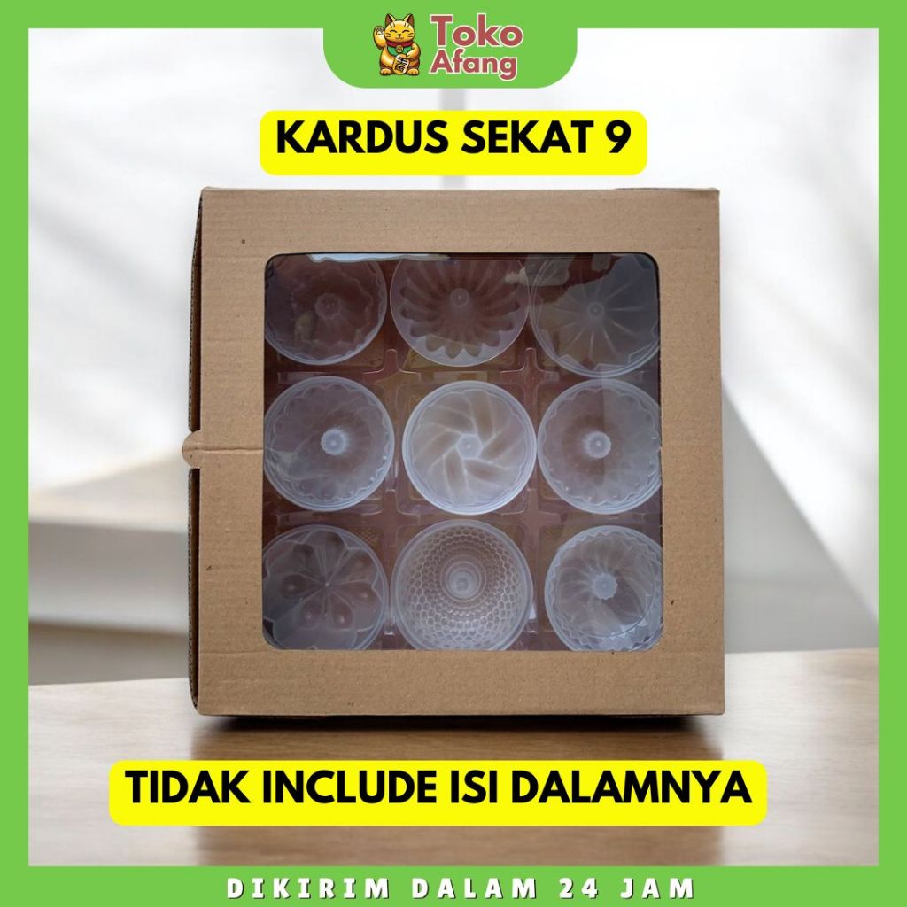 Jual Kardus Wadah Mika Sekat 9 / Wadah Cetakan Puding Bahan Karton Dus ...