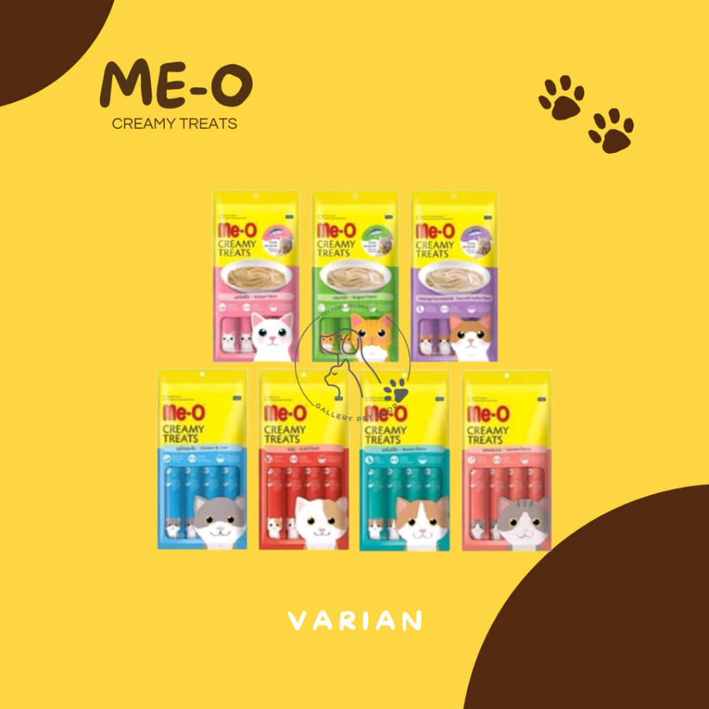 Jual Me O Creamy Treats All Varian-Snack Kucing-15 gr × 4 sachet stik ...