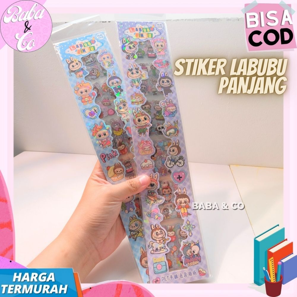 Jual STIKER PANJANG LABUBU STICKER LABUBU PANJANG PVC ANTI AIR STIKER ...