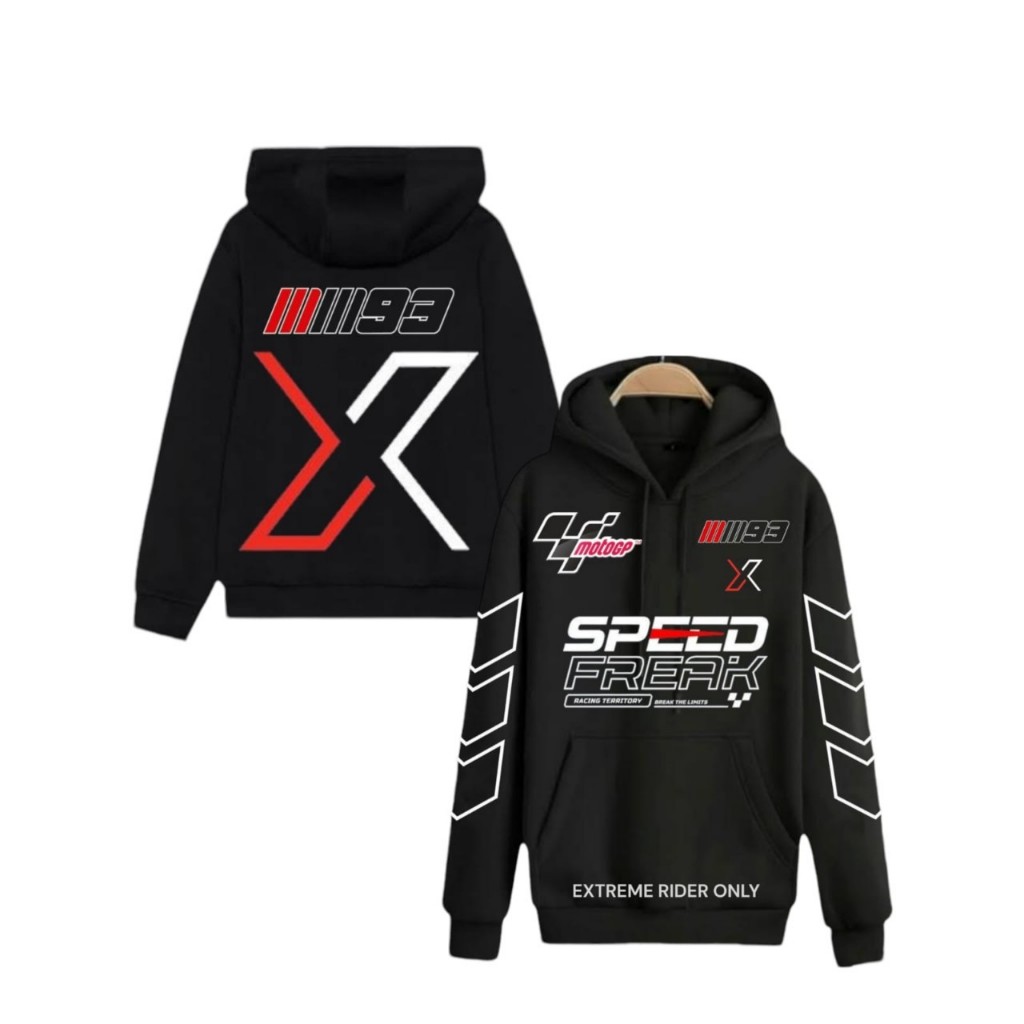 Jual Sweater Hoodie MotoGP Speed Freak 93 X Terbaru / Jaket Motor Pria ...