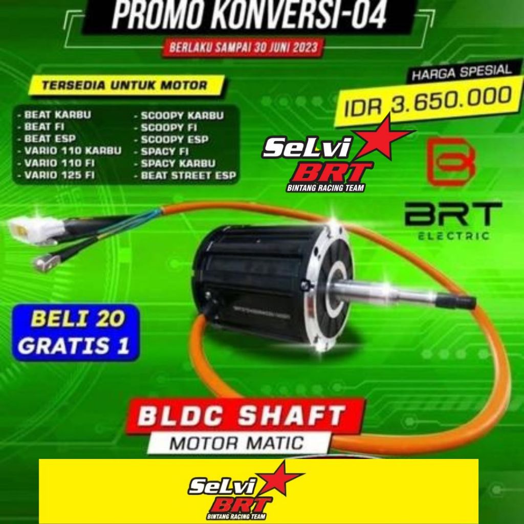 Jual DINAMO BLDC BRT MOTOR MATIC 2KW 2000Watt 72VOLT KONVERSI MOTOR ...