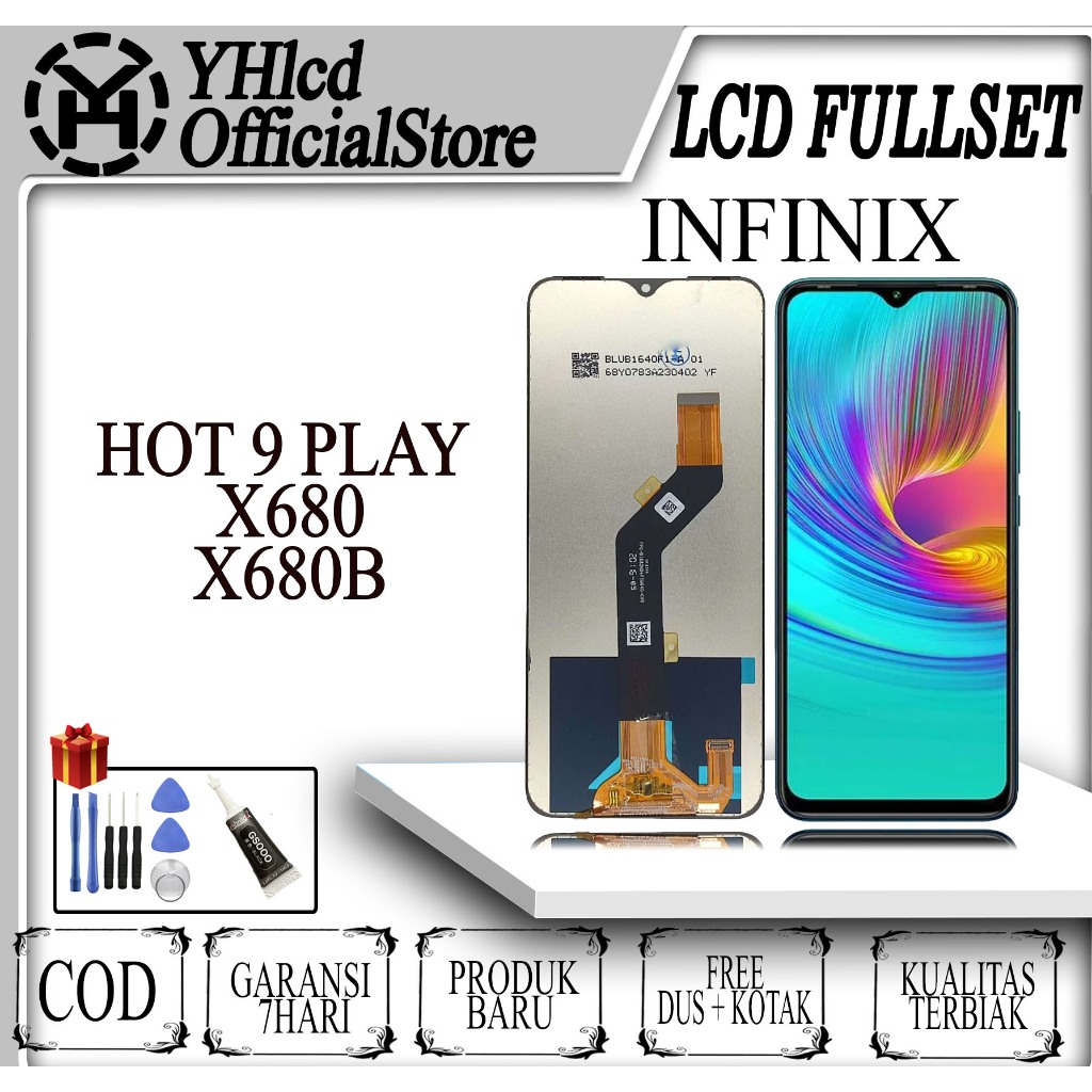 Jual LCD INFINIX X680 HOT 9 PLAY ASLI Fullset - Gratis Alat Servis ...