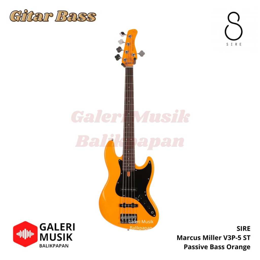 Jual Sire V3P 2nd Gen Marcus Miller Orange 5 String - Bass 5 Senar ...