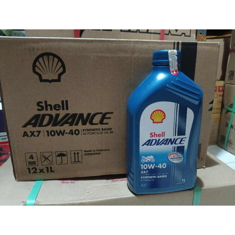 Jual Oli Shell Advance AX7 4T 1 Liter (Harga Per Dus - Isi 12 Pcs) | Shopee Indonesia