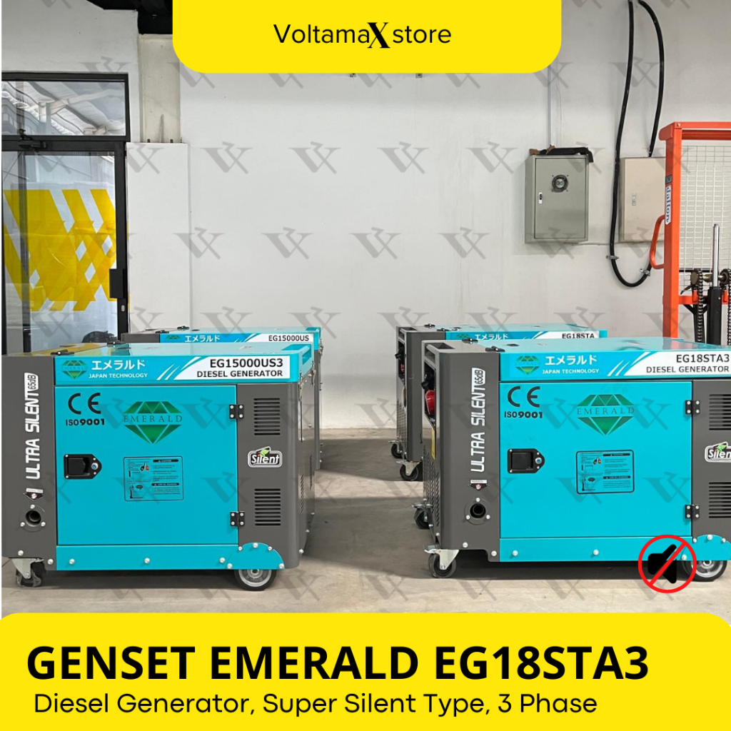 Jual Genset Solar Portabel EMERALD 15 KVA Genset Silent Type EG18STA3 ...