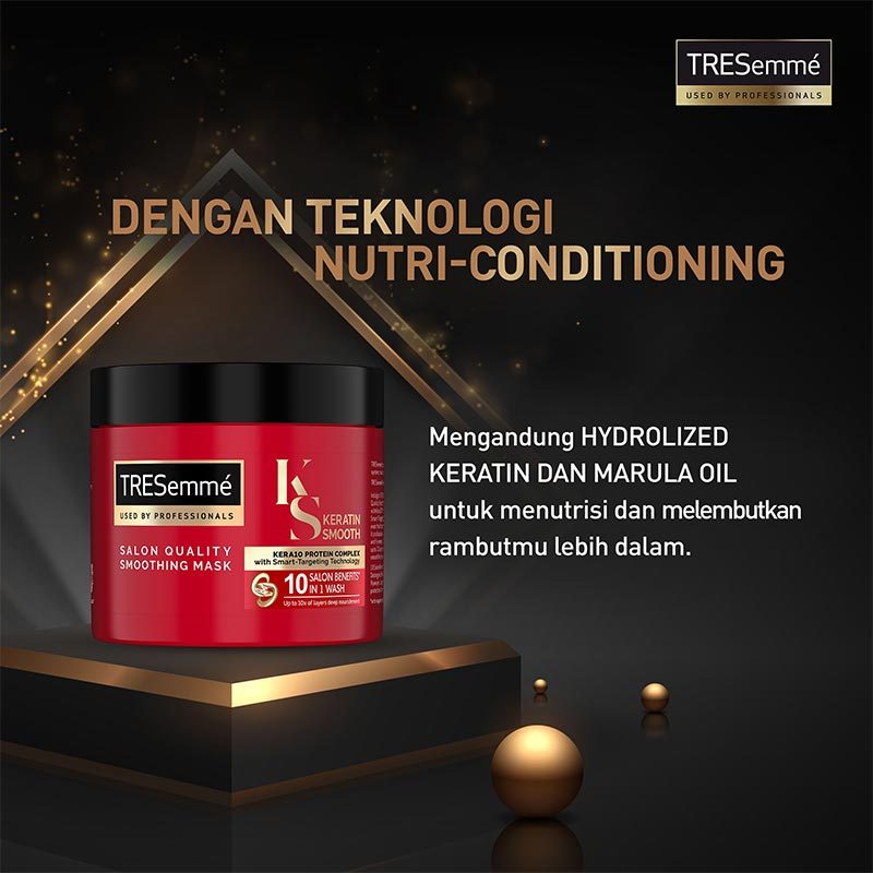 Jual TRESEMME MASK KERATIN SMOOTH ARGAN OIL & KERATIN 5 IN 1 180 ML ...
