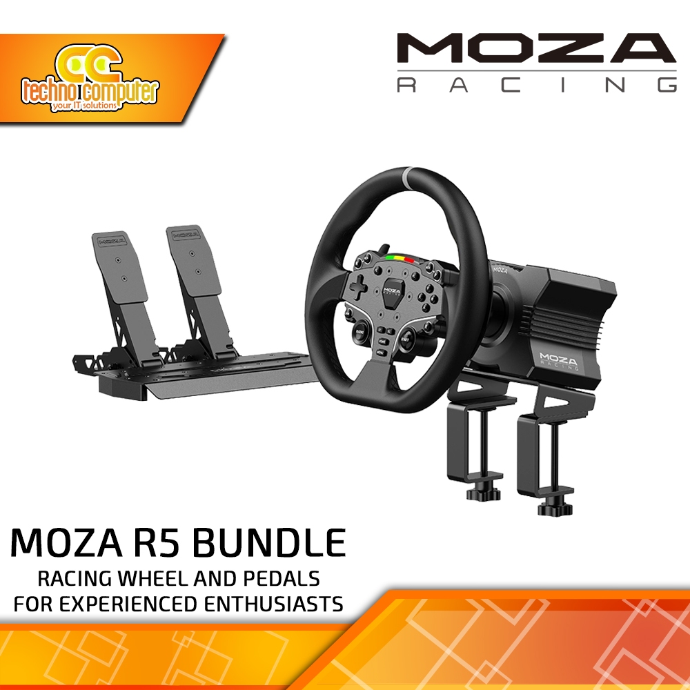 Jual MOZA Racing R5 Direct Drive Steering Wheel and Pedals Bundle ...