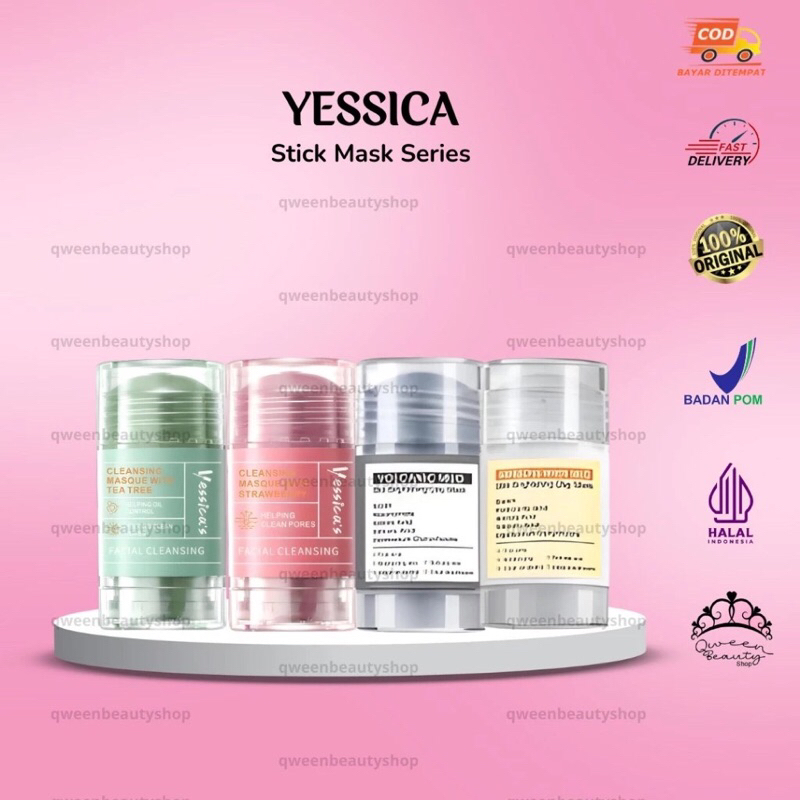 Jual Yessica’s Tea Tree & Strawberry Anti Pores & Acne Clay Stick Mask ...