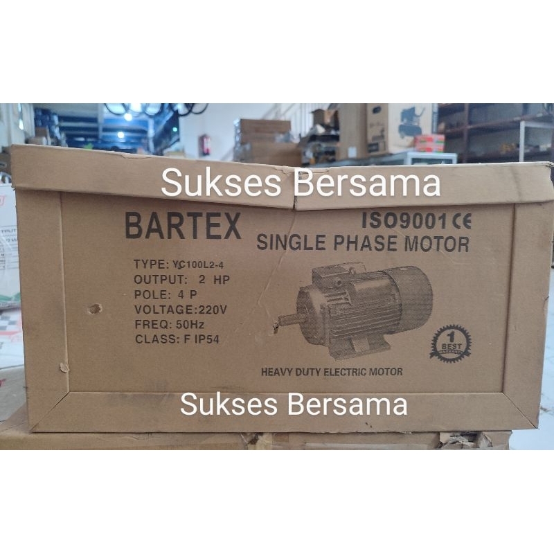Jual Dinamo / Elektro Motor Bartex 2HP 1Phase 1400RPM 2800RPM | Shopee Indonesia